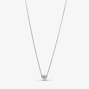Pandora Domed Golden Heart Collier Necklace 399399C00-45