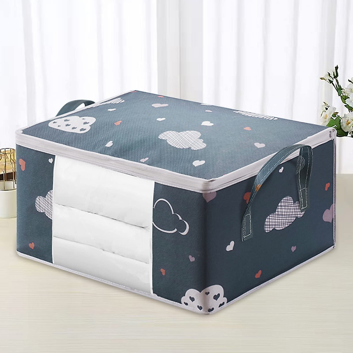 Mystery Boxes for Sale Unclaimed, Larger Storage Bag for Bedding, Comforter Storage Bag Folding Organizer Bag for Comforters, Pillows, Blankets, Bedding/Quilt, Blanket, 23.62x15.75x11.81in