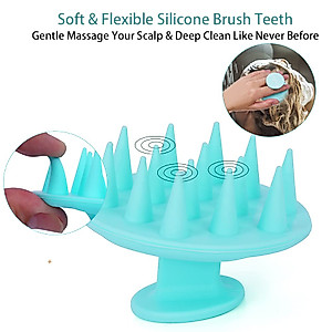 Collapsible Hair Dryer Diffuser + Scalp Massager Shampoo Brush- Silicone Blow Dryer Diffuser Attachment - Lightweight Portable Hair Diffuser