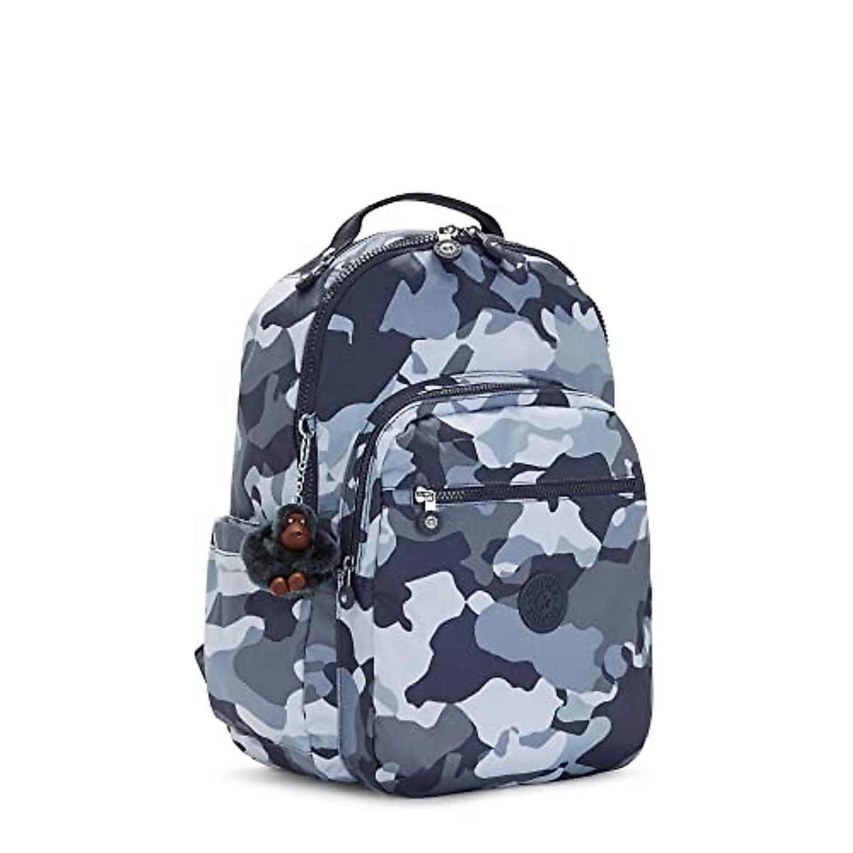 Kipling Seoul Large Printed 15" Laptop Backpack Cool Camo Grey