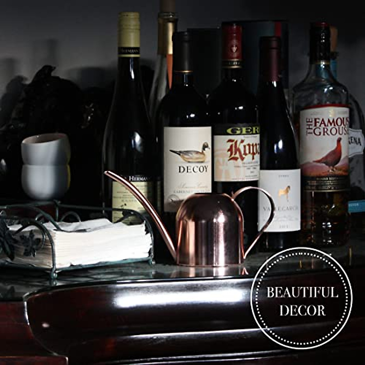 ALIVE CENTRAL Small Watering Can for Indoor Plants - Mini Watering Can - Rose Gold