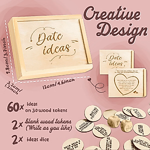 1DFAUL 60 Couples Games for Date Night Ideas with 2 Dice, for Date Night Cards Box for Couples Activities, Date Night Jar Gifts for Couples & Married Couple
