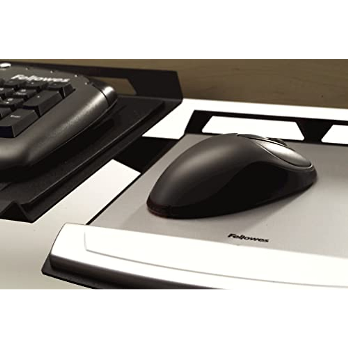 Fellowes Office Suites Adjustable Keyboard Tray (8031301),Black/Silver, 2"" x 30.3"" x 13.9"""