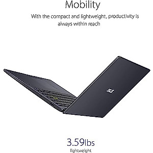 ASUS 2023 Newest Vivobook Go 15 L510 Thin & Light Laptop Computer, 15.6” FHD Display, Intel Dual-Core Processor, 4GB RAM, 64GB eMMC + 256GB SD Card, Windows 11 Home in S Mode, Star Black