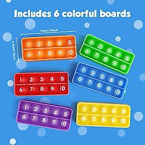 Aizweb Ten-Frame Counting Toys,Math Manipulative for Elementary,Number Math Games, Montessori Educational Toy for Preschool Kindergarten Classroom Learning Activities Kids 3 4 5 Year Old