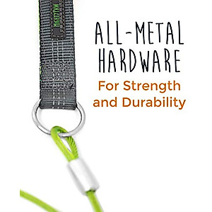 Mighty Paw Chew Proof Dog Leash - Six Foot Metal Cable Lead, Non Chewable Braided Cord with Padded Handle. Chew Resistant, Great for Large Dogs and Teething Puppies (Green)