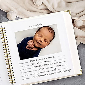 Keepsake Baby Memory Book for Boys and Girls – Timeless First 5 Year Baby Book – Gender Neutral Linen Baby Journal Scrapbook or Photo Album - A Milestone Book to Record Every Event from Birth to Age 5