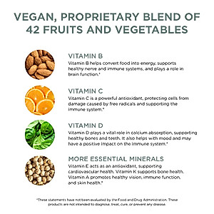 Pure for Men Multivitamin Supplement | Energy, Mood Support, Strong Bones, Antioxidants, Minerals | Vitamins A, B, C, D, Magnesium, Calcium | 42 Fruit & Vegetable Proprietary Blend | 120 Vegan Tablets