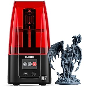 ELEGOO Resin 3D Printer, Mars 3 Pro MSLA 3D Printer with 6.6-Inch Ultra 4K Monochrome LCD, Print Size of 5.647"(W) 3.52(D) 6.8"(H) and Replaceable Activated-Carbon