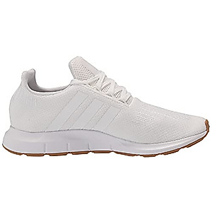 adidas Men's Swift Running Shoe, White/White/Gum, 10