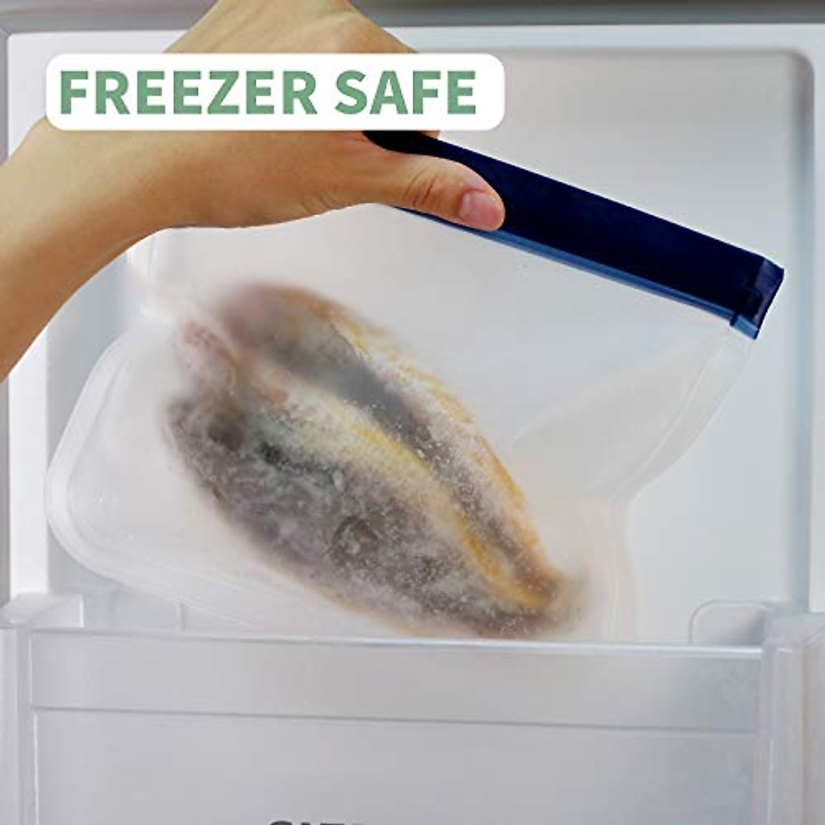 Meetall 12Pack Reusable Freezer Bags Resilient Leakproof Bags for Sandwich Snacks and Meal Prep Extra Thick Durable Locking Seal Press Bag for Freshness BPA FREE