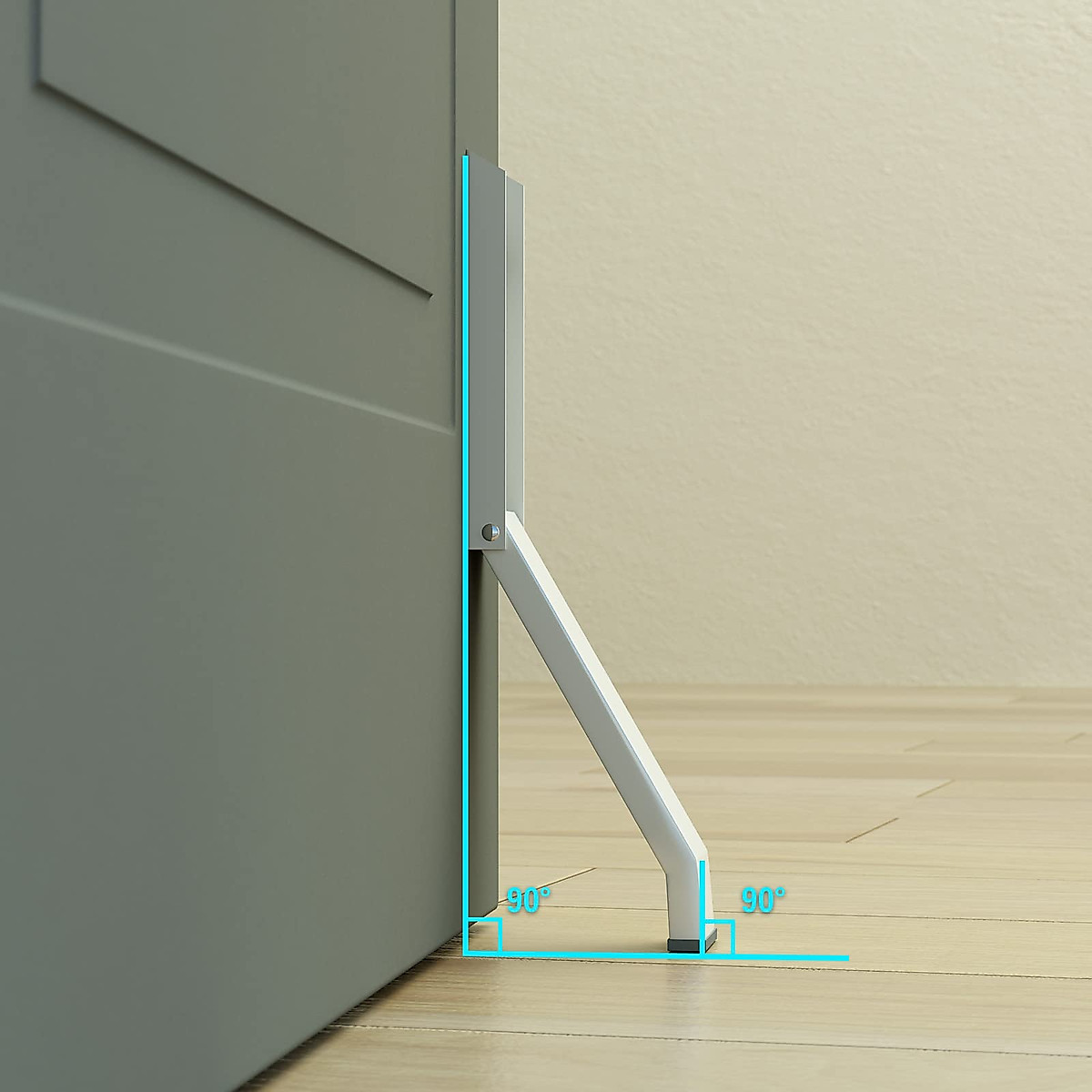 Aglaiprty Door Stopper, Door Holder, No Drilling Door Stoppers, Easy Pedal Kick Down Door Stop(White x 1 Pack)