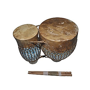 Professional Ceramic Moroccan Bongos Tam Tam Blue Large