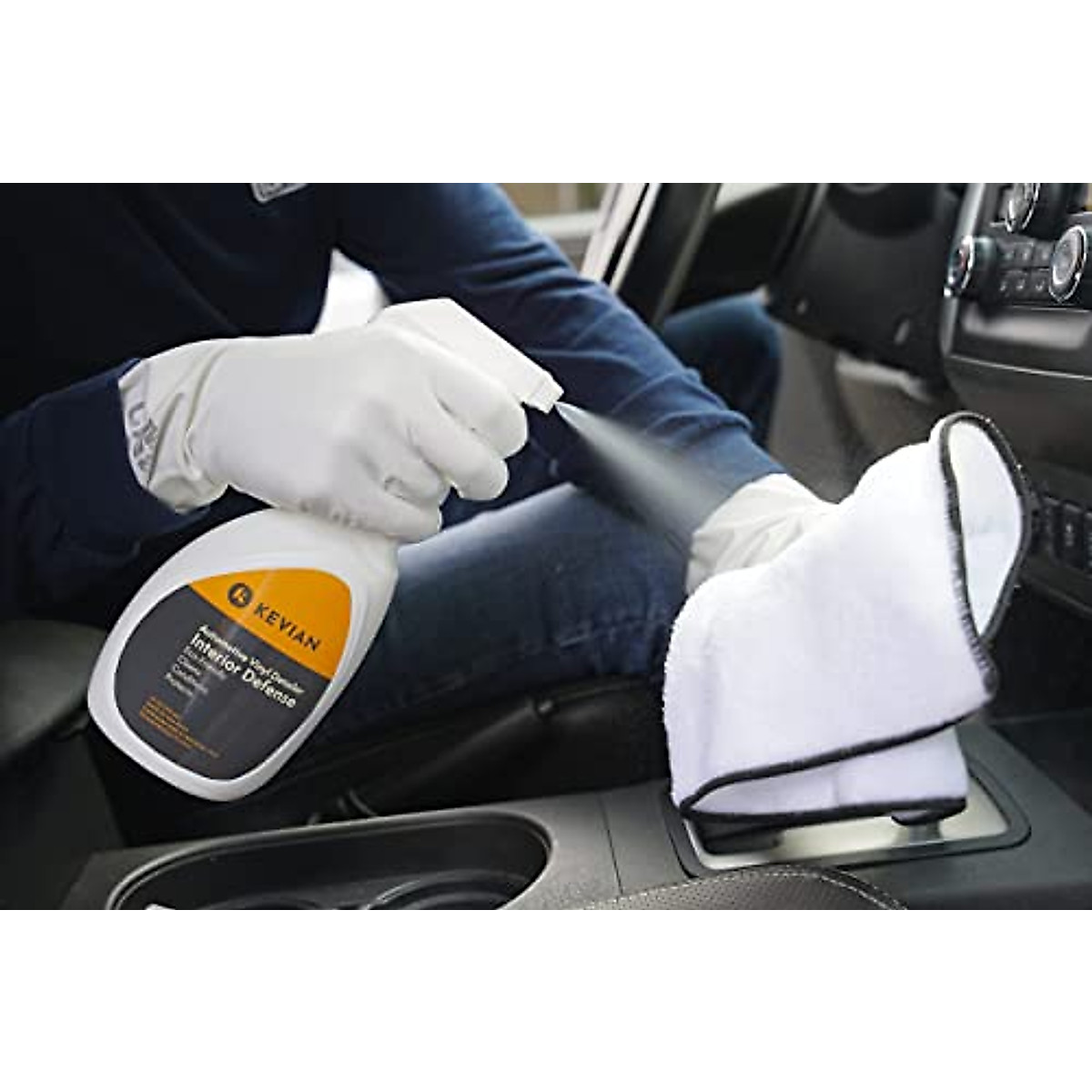 KevianClean Interior Defense Car Vinyl Protectant Dashboard Cleaner for Auto, RV, Boat, Marine, Aircraft - Best Treatment for Bonded, PU & Faux Leather Furniture - Matte Finish 24 oz
