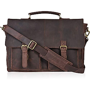 Brown Vintage Messenger Bags For Him And Her | Leather | Adjustable Shoulder Strap | Multiple Compartment | Sleek Design