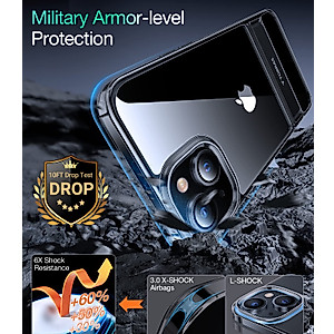 TORRAS MoonClimber Compatible for iPhone 12 Pro Max Case [5X Military Armor-Level Shockproof][Three Stand Ways] Slim Hard Phone Case with Kickstand 6.7’’-Clear