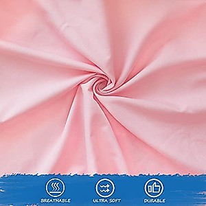 Nap Mat Sheet 24" x 48" x 4" Fitted Preschool Day Care Rest Mat Cover, Soft & Breathable Microfiber Baby Sheets for ECR4Kids Mat, Regalo My Cot Portable Toddler Bed and Joovy Travel Cot, Pink