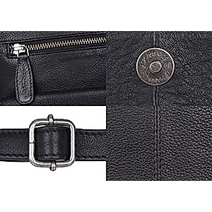 ANTONIO VALERIA Piper Grainy Napa Black Premium Leather Crossbody Bag