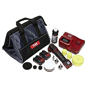 The Clean Garage Flex PXE 80 Cordless Mini Nano Polisher Kit | Polish and 10 Pads