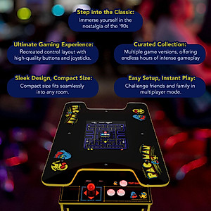 Arcade1Up PAC-MAN Arcade Game Table, Full Home Machine, Black Series Edition