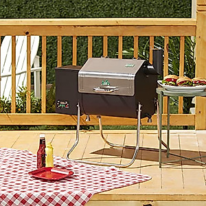 Green Mountain Davy Crockett Sense Mate Electric Wi-Fi Control Foldable Portable Wood Pellet Tailgating Grill with Meat Probe, Black