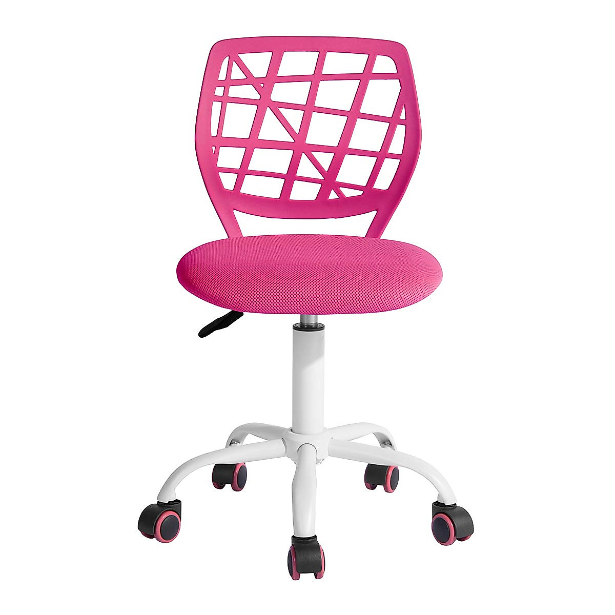 FurnitureR Teens Boys Girls Writing Task Chair Low Mid PP Mesh Back Fabric Seat,Home Children Study Chair (Purple, 1pc)