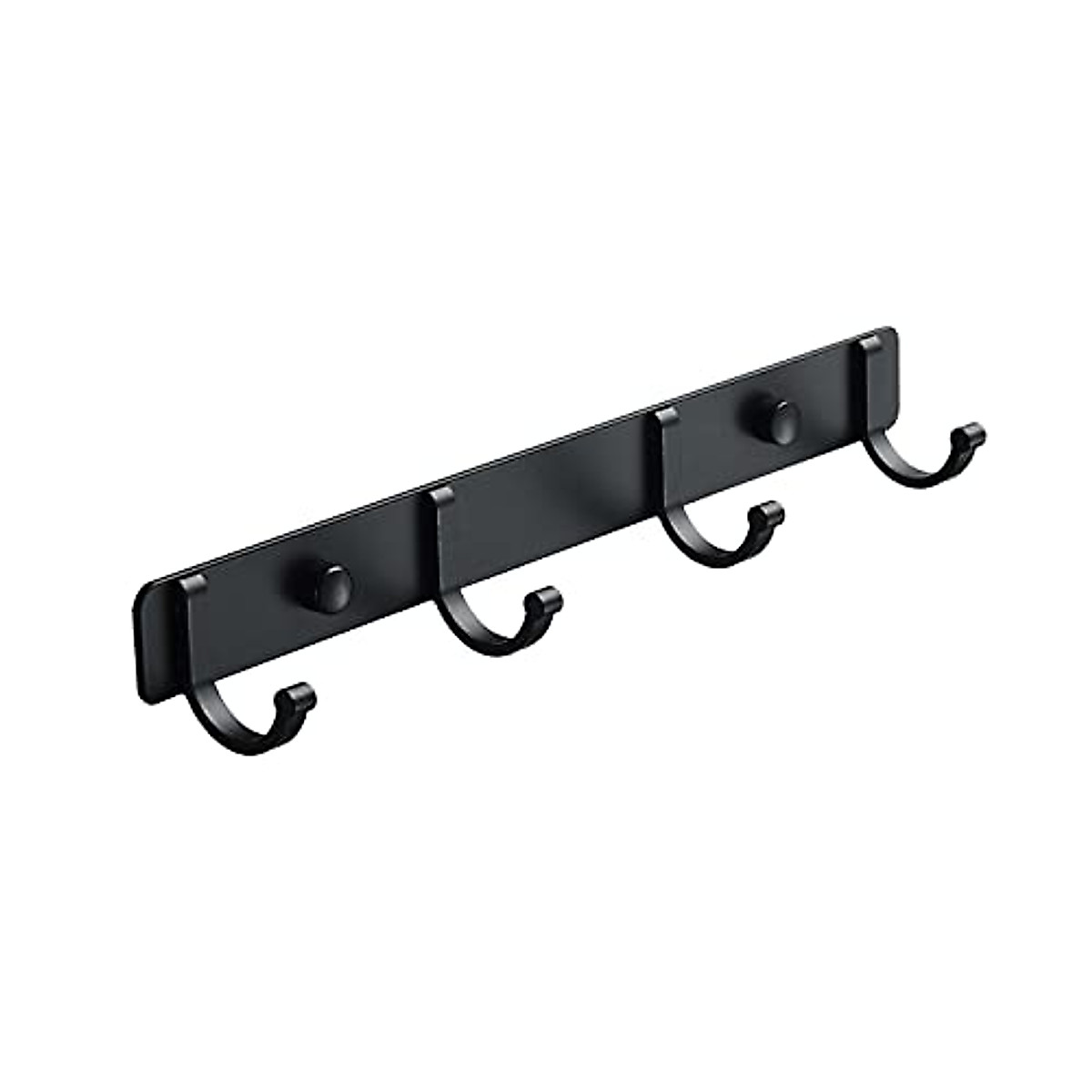 Spotcact Wall Mounted Coat Racks with Hooks Hanging Holder Towel Rack 10.83' x 1.50' Modern Black Hanging for Clothes Entryway Bathroom Bedroom (4 Hooks, Black)