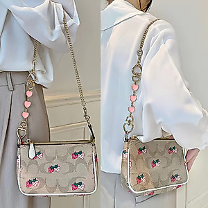 AGEN KGEN Women Purse Strap Extender Purse Chain Bag Extender Purse Chain Strap Replacement Chain Handbags Bag Exquisite Extension Chains for DIY Handbag Purse Shoulder Bag (Beautiful 4 PCS Set)