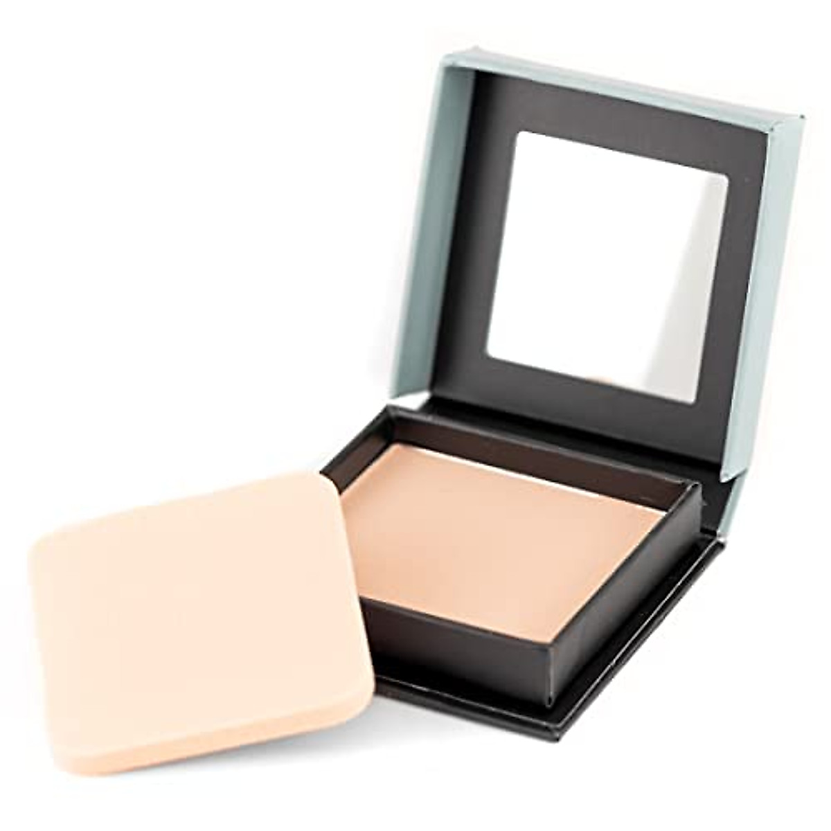 Palladio, Pressed Rice Powder with Mirror Mattifying Makeup Setting that Lasts All Day Instantly Absorbs Oil Works alone or with makeup, Translucent, 0.26 Ounce