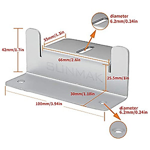 SUNMAK 16 Units per Set Solar Panel Mounting Z Brackets, Solar Panel Mounting Brackets Lightweight Aluminum Corrosion-Free for RVs, Trailers, Boats, Yachts, Wall and Other Off Gird Roof