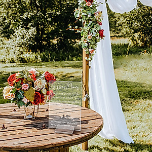 Chunful Memorial Table Sign for Wedding, Acrylic Wooden Wedding Reception Signs, Sympathy Gift in Loving Memory Sign, Memorial Signs Gift Anniversaries Reunions(Bright)