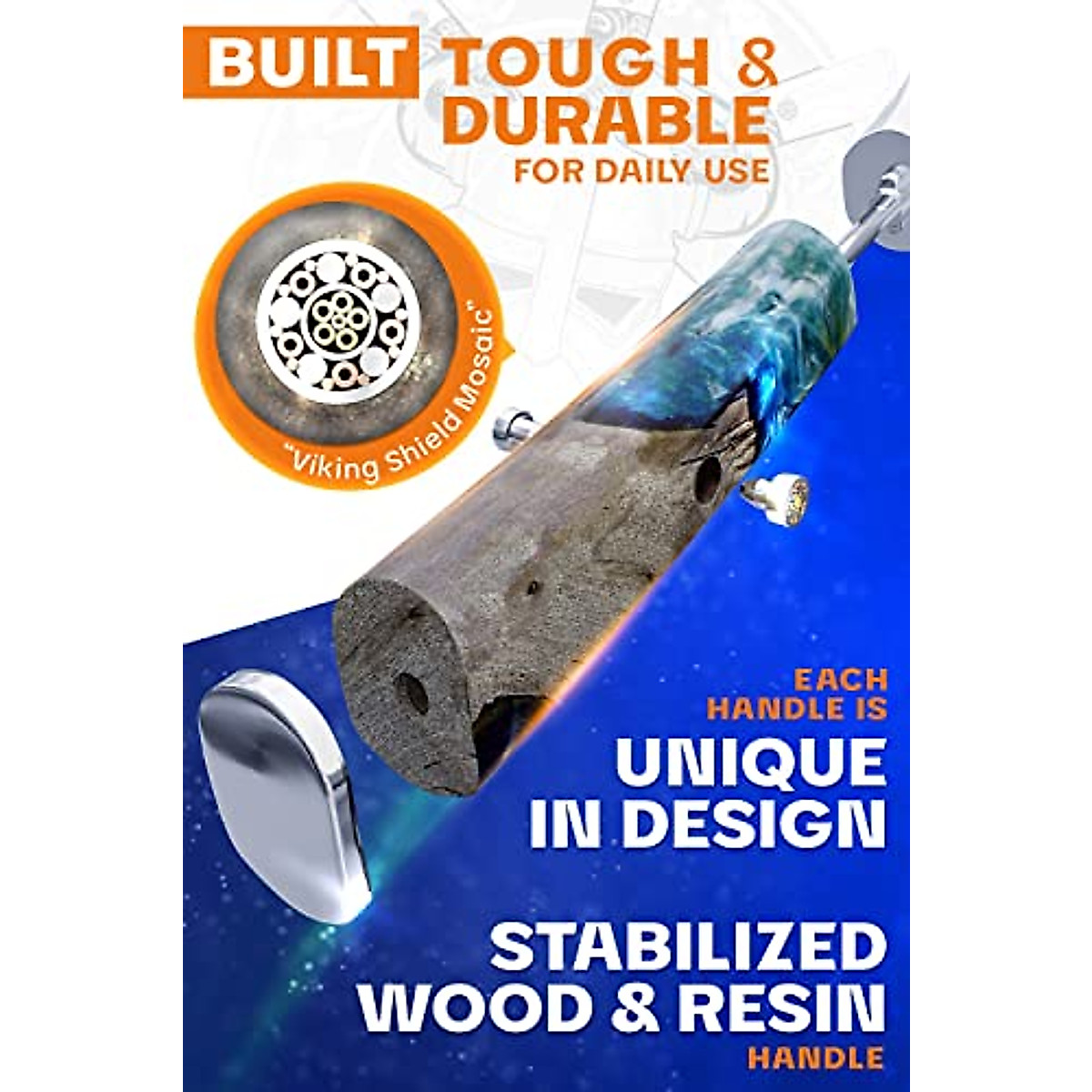 Dalstrong Slicing & Carving Knife - 12 inch - Valhalla Series - 9CR18MOV HC Steel - Celestial Resin & Wood Handle - Razor Sharp Kitchen Knife - w/Leather Sheath