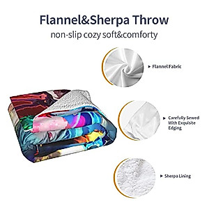 QRFQZCH Anime Throw Blanket Cartoon Flannel Bed Throw Blankets Bedding Warm Bed Blanket Sofa Blanket Home Decor Air-Conditioning Blanket - 4 60"X 50"