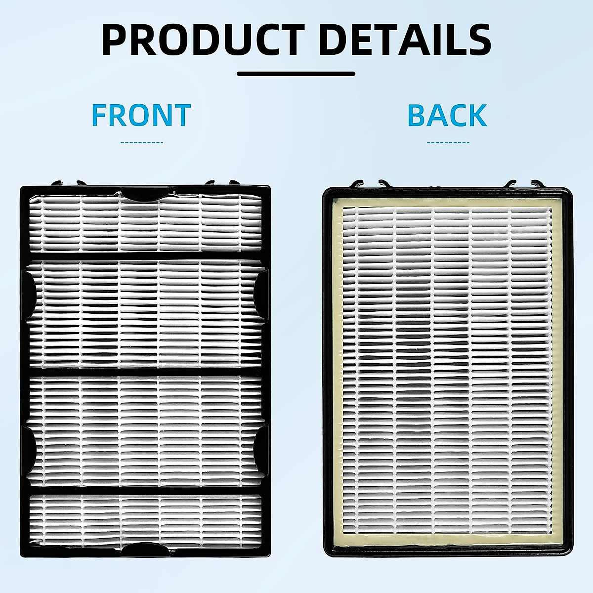 HAPF600 HEPA Filter Replacement for Holmes Air Purifier Filter B - Compatible with HAPF8650 HAP615 HAP625 HAP650 HAPF600D-U2 (3 HEPA Filters & 3 Carbon Pre-filters)
