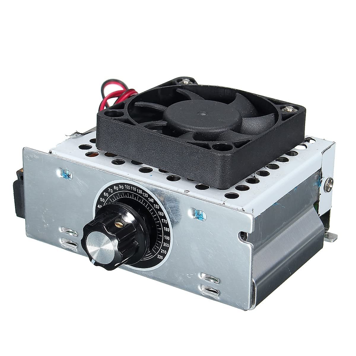 SCR Electric Voltage Regulator Dimmer Temperature Controller Motor Speed Controlling Module Board With Cooling Fan (110V AC 4000W )