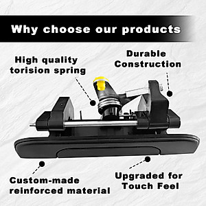 Tailgate Door Handle, Textured Black Handle Compatible with 1995 1996 1997 1998 1999 2000 2001 2002 2003 2004 Toyota Tacoma Pickup Replace# 6909035010 TO1915102 Tail gate Outside Liftgate Lock Latch