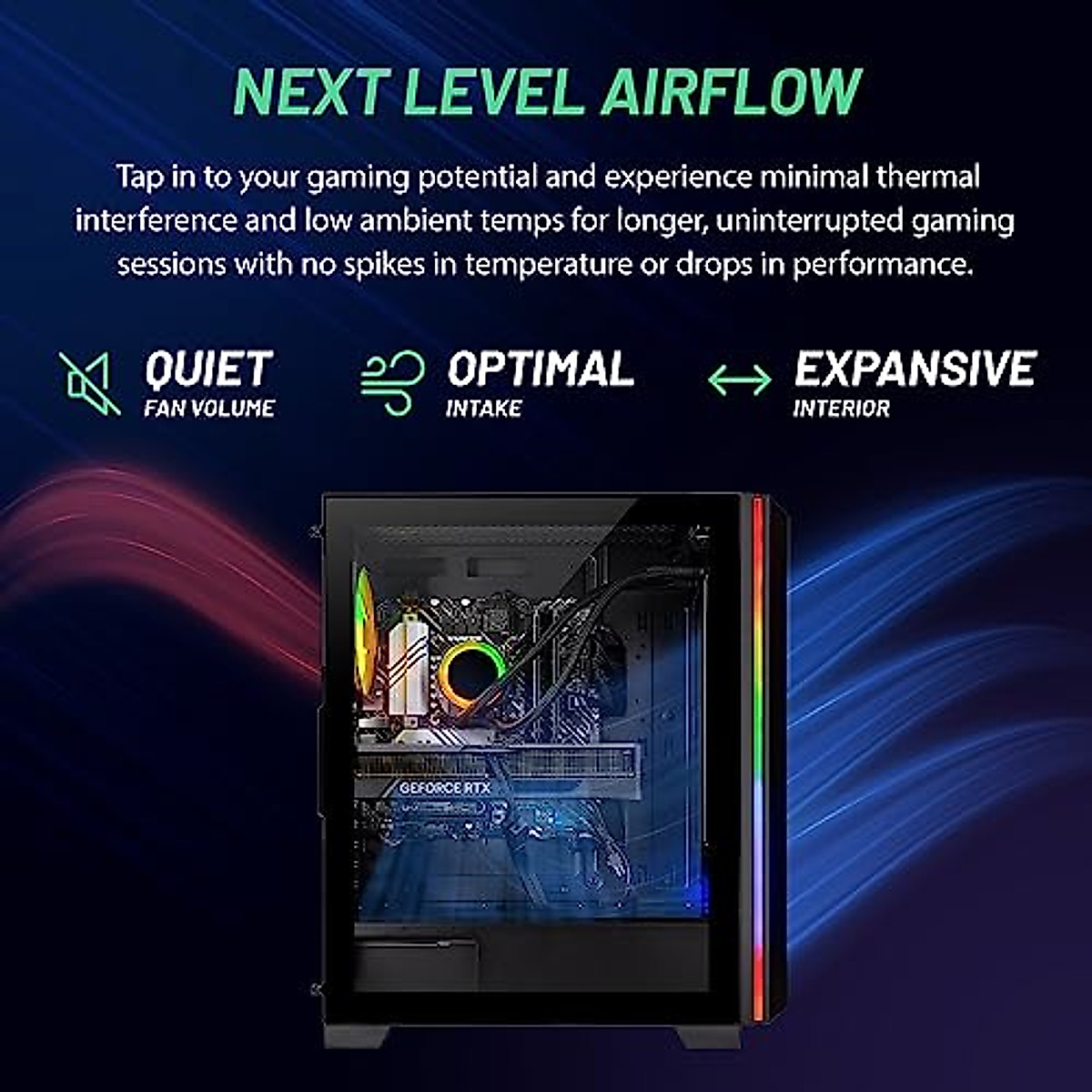 Skytech Chronos Gaming PC Desktop – Intel Core i7 12700F 2.1 GHz, NVIDIA RTX 4070, 1TB NVME SSD, 16GB DDR4 RAM 3200, 750W Gold PSU, 240mm AIO, 11AC Wi-Fi, Windows 11 Home 64-bit