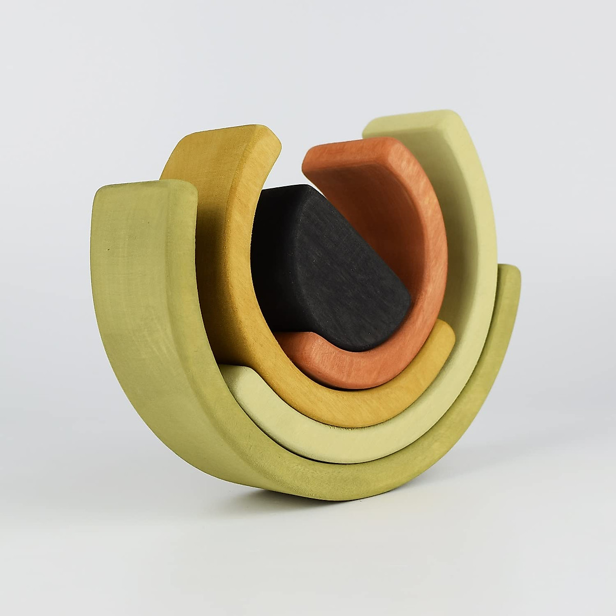 EcoWorkshop Staking Toys for Toddlers 3-5 Rainbow Stacker Toy 5pcs Educational Baby Toys Stacking Blocks Stacking Rainbow Educational Baby Toys