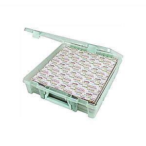 ArtBin 6955RJ Super Satchel 1-Compartment Box, Art & Craft Organizer, 1-Pack, Translucent Mint