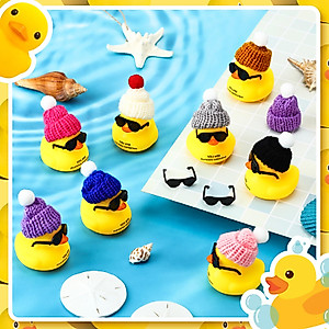 Wettarn 32 Sets Employee Appreciation Gifts Thank You Gift Set Motivational Gifts You're Ducking Awesome Cheer up Cards Mini Rubber Ducks with Glasses and Hats with Card for Coworkers