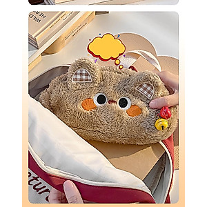 UNMULFC Cute Cosmetic Bag Travel Makeup Pink Bunny Large Kawaii Pencil Case Pouch Bag Organizer Aesthetic Box Home Airport Airline (pink bunny)