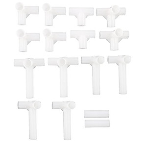 uxcell Shoe Rack Accessories Connectors Set, 13mm Inner Diameter for Repair Assembled Wardrobe, Replacement of Parts 16 Pcs