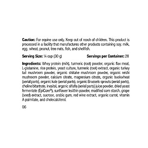 Standard Process Equine Immune Support - Whole Food Horse Supplies for Immune Support with Whey Protein, Magnesium Citrate, Kale, Sunflower Lecithin, L-Glutamine, Turmeric Root - 30 Ounce