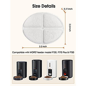 WOPET Upgrade Pet Food Desiccant Bag, 4 Packs Desiccant Packets Keep Cat Food & Dog Food Dry and Fresh, Suit Automatic Cat Feeder Model FT30