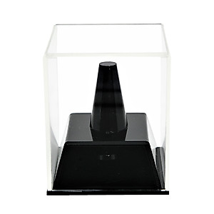 Better Display Cases Clear Acrylic Championship School Ring Display Case with Drawer and Black Acrylic Ring Holder (A064-A)