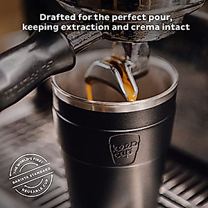 KeepCup Thermal - Vacuum Insulated Reusable Coffee Cup with Splashproof Sipper Lid | M 12oz/340ml - Black