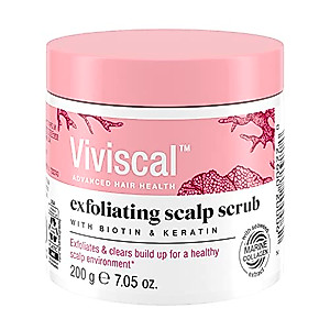 Viviscal Exfoliating Scalp Scrub, Clarifying Scrub with Biotin & Keratin, Promote Fuller & Healthier Hair Growth, Gentle Exfoliating Scalp Treatment, 200g (7.05 oz.)
