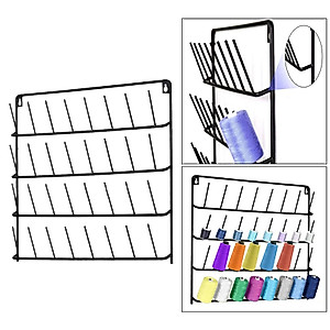 Generic Large Spools Holder Wall Mount Thread Holder 32 Thread Cones Thread Holder for Knitting, 15.7inchx12.2inch, Gold