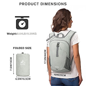 G4Free 12L Hiking Backpack, Lightweight Small Hiking Daypack for Outdoor Travel Mini Foldable Shoulder Bag