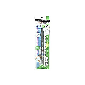 Tombow Fudenosuke Brush Pen for Lettering Calligraphy, Black, Soft Tip (GCD-112) - Pack of 3